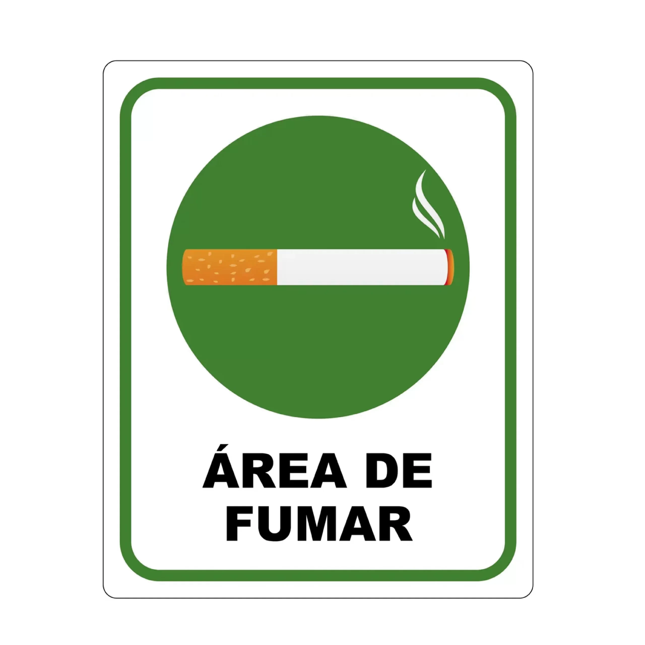 Area De Fumar, Señalamiento Letrero | GOPRINT - Soluciones en impresión